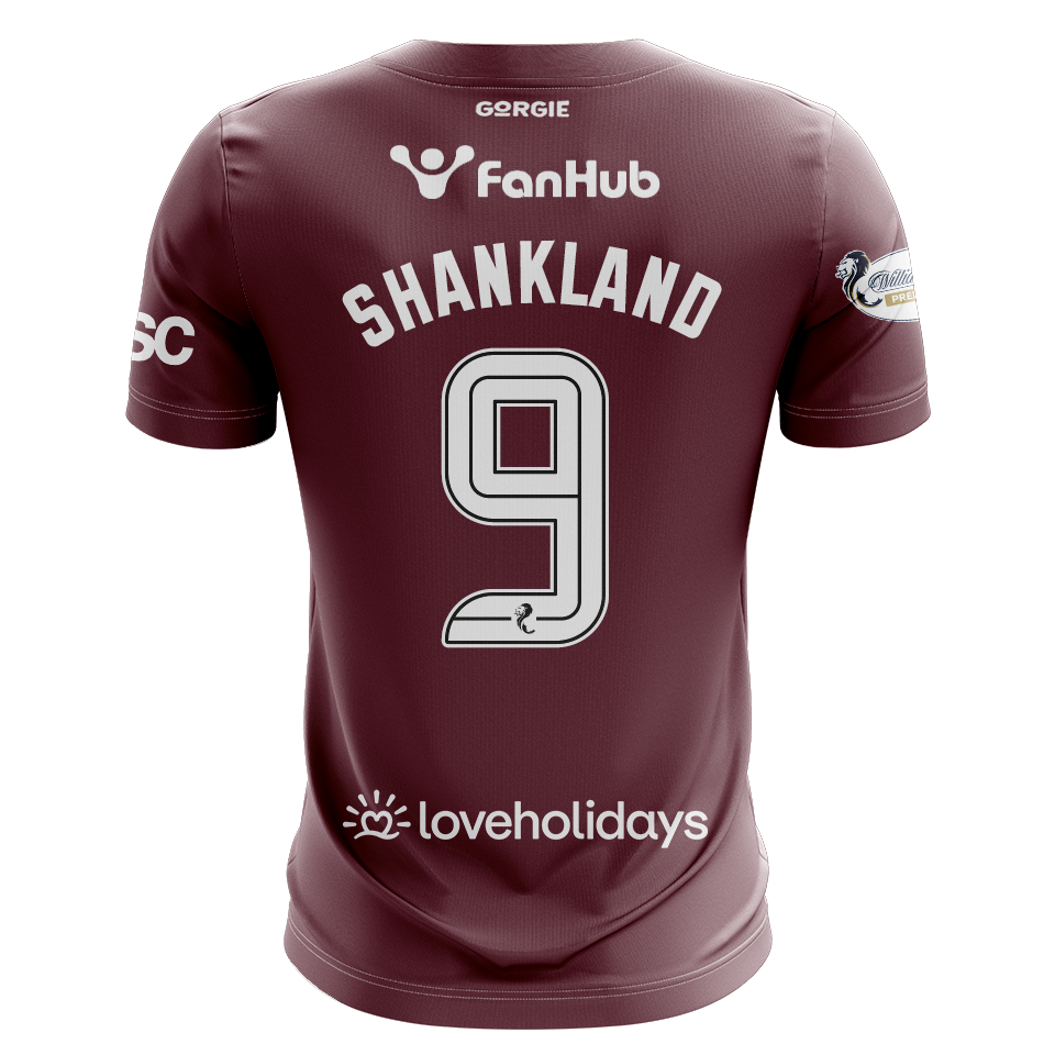 Lawrence Shankland | Heart of Midlothian - Motherwell | MatchWornShirt