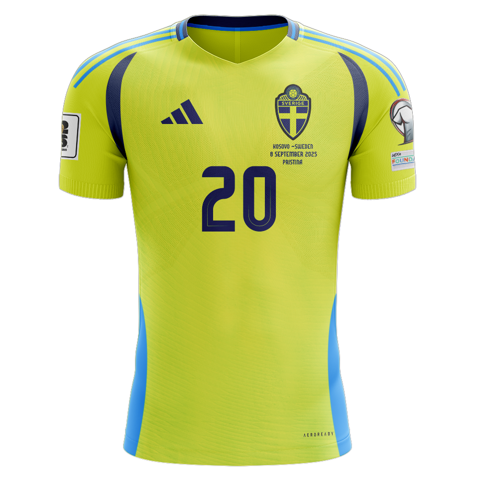 Hugo Larsson | Kosovo - Sweden | MatchWornShirt