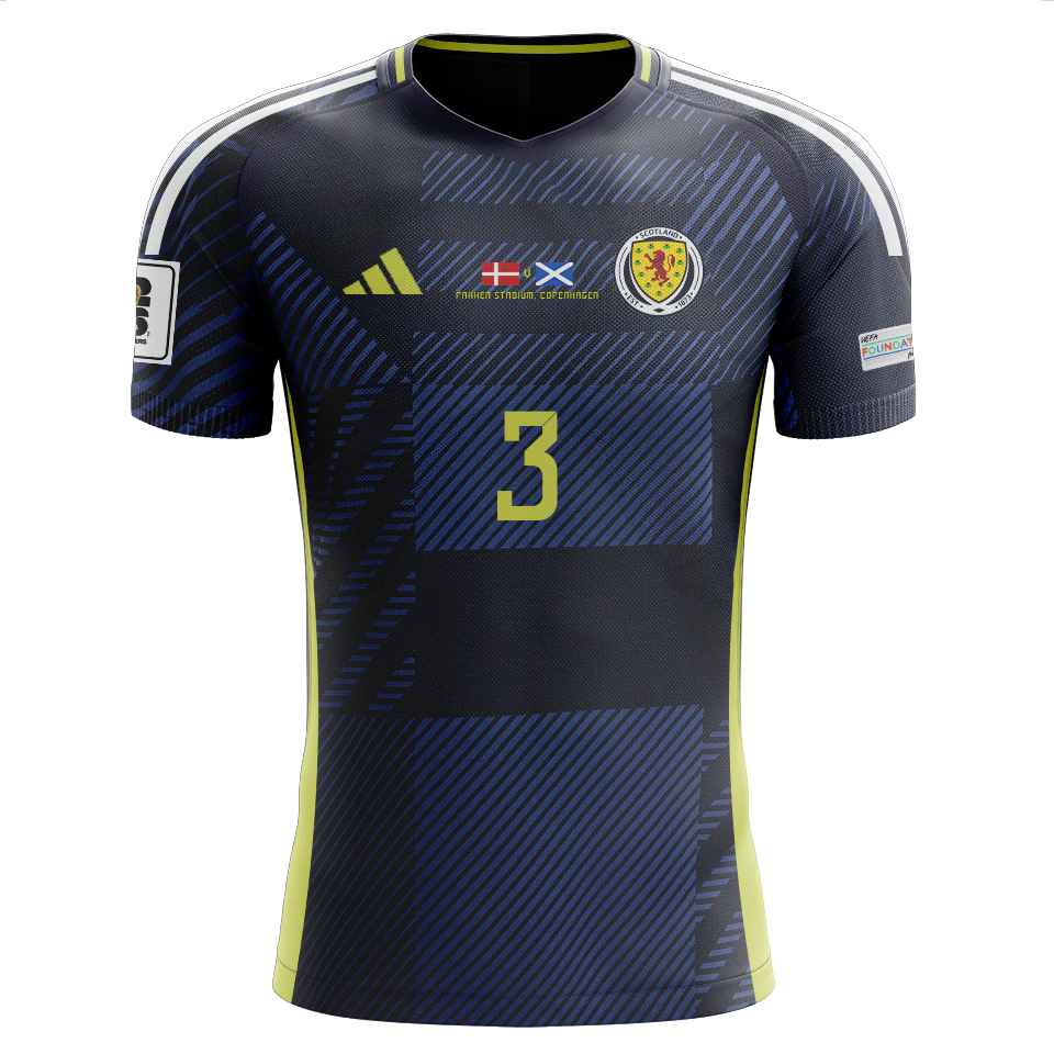 Andrew Robertson | Denmark - Scotland | MatchWornShirt