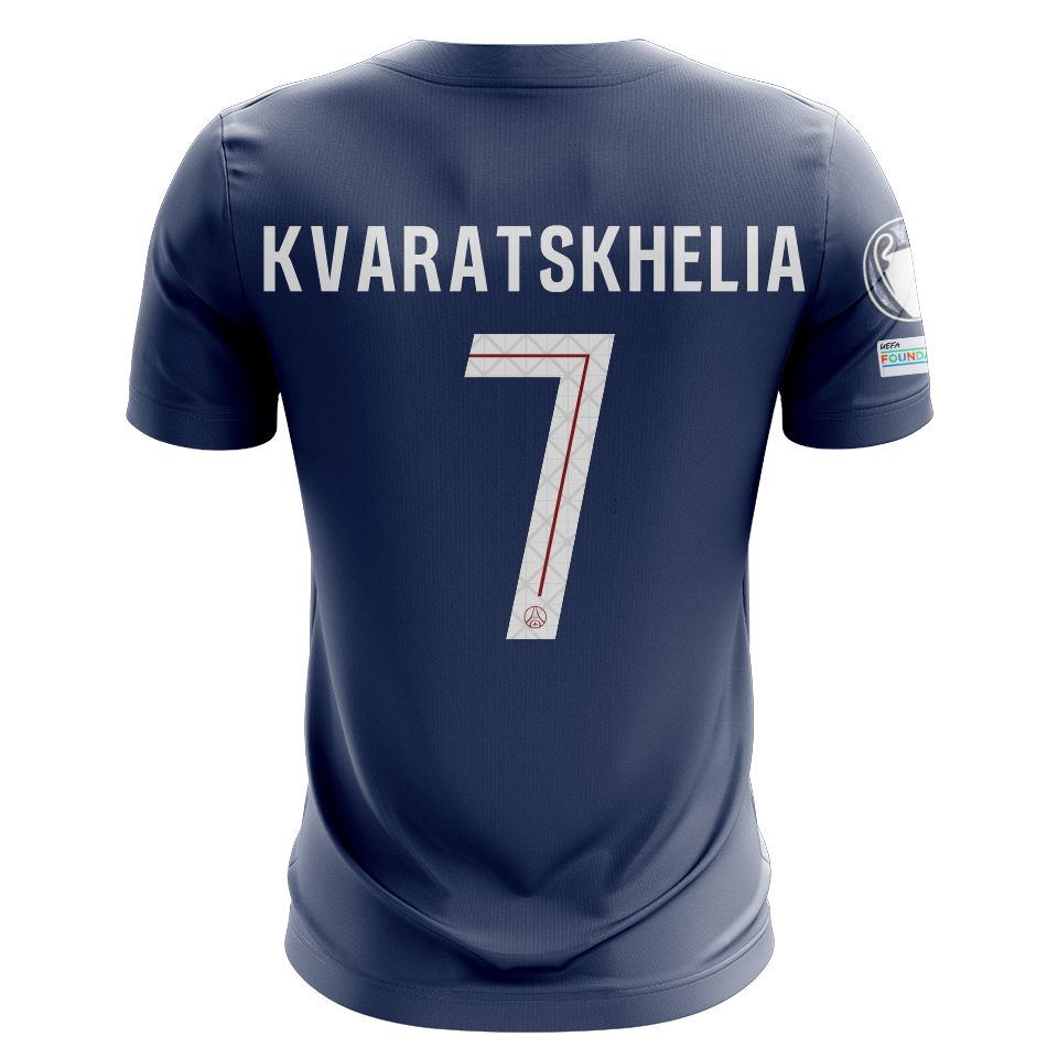 Khvicha Kvaratskhelia | Paris Saint-Germain - Atalanta BC | MatchWornShirt
