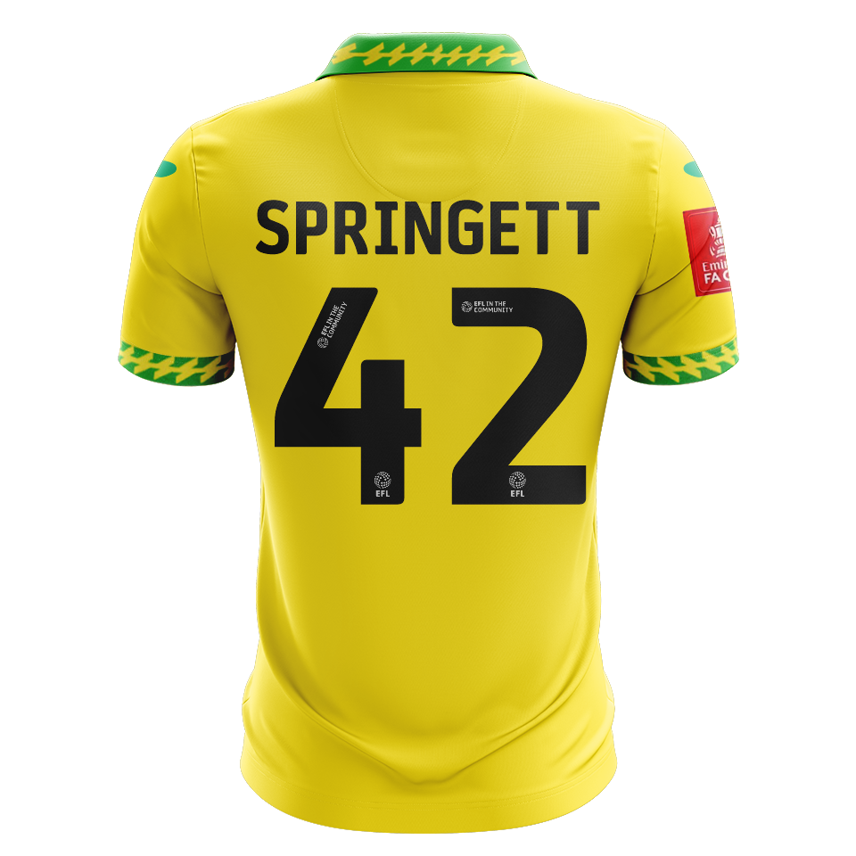 Tony Springett | Norwich City - Walsall | MatchWornShirt