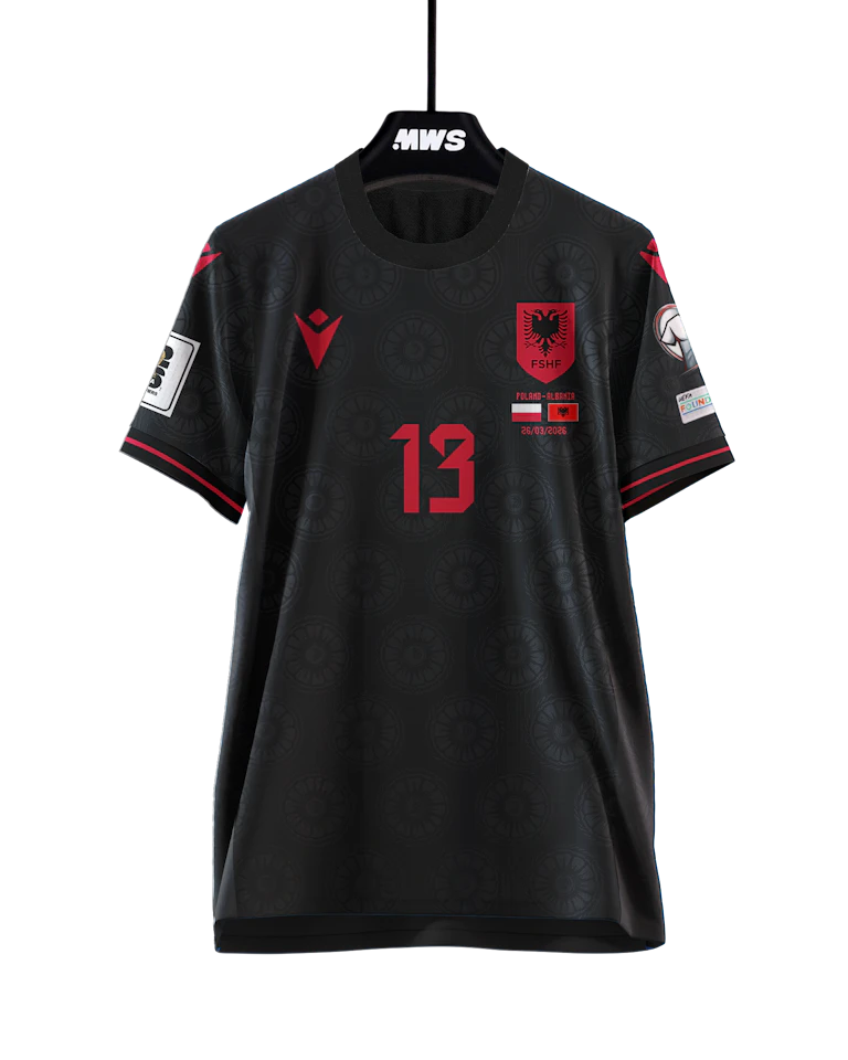 Naser Aliji | Poland - Albania | MatchWornShirt