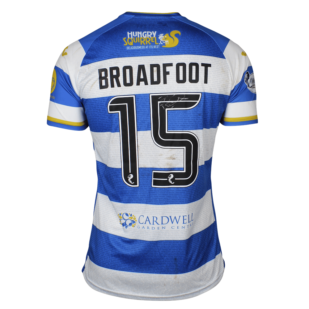 Kirk Broadfoot | Greenock Morton - Raith Rovers | MatchWornShirt