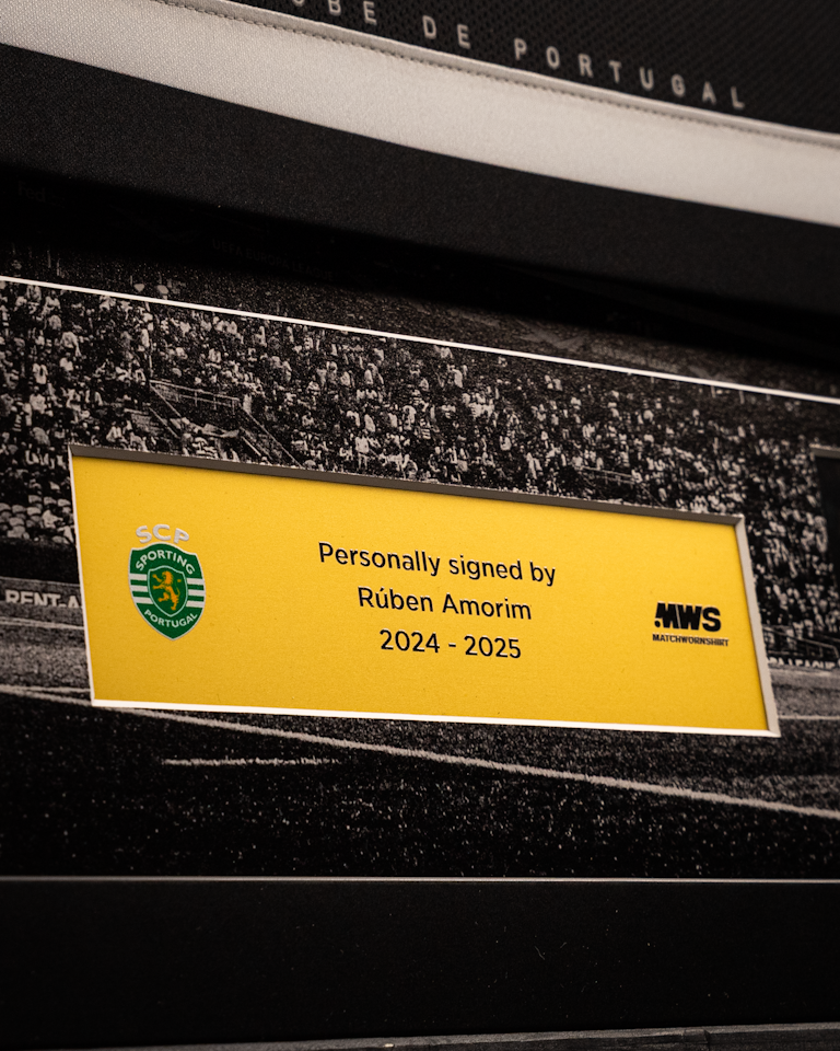 Limited Edition Framed Rúben Amorim Shirt | Sporting CP | MatchWornShirt