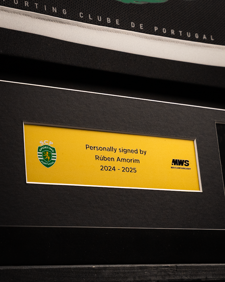 Framed Rúben Amorim Shirt | Sporting CP | MatchWornShirt