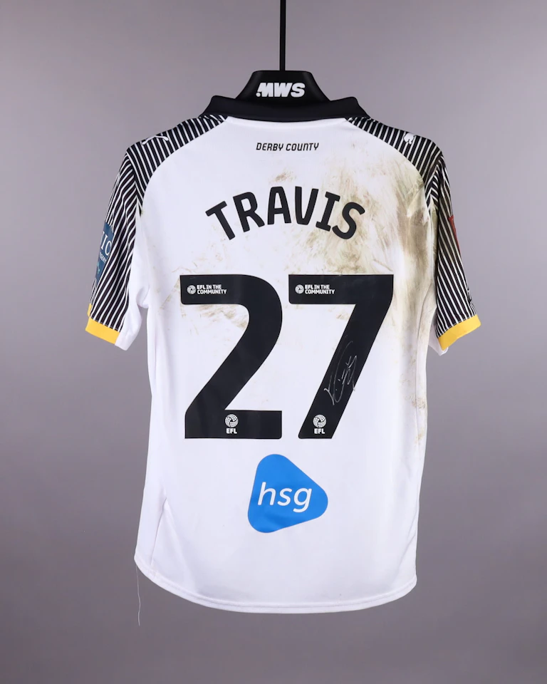Lewis Travis | Derby County - Leeds United | MatchWornShirt