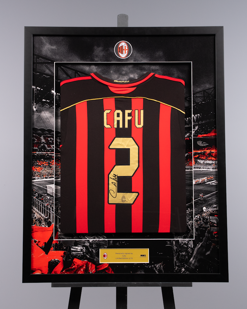 Limited Edition Framed Cafu Shirt - 2 | MatchWornShirt