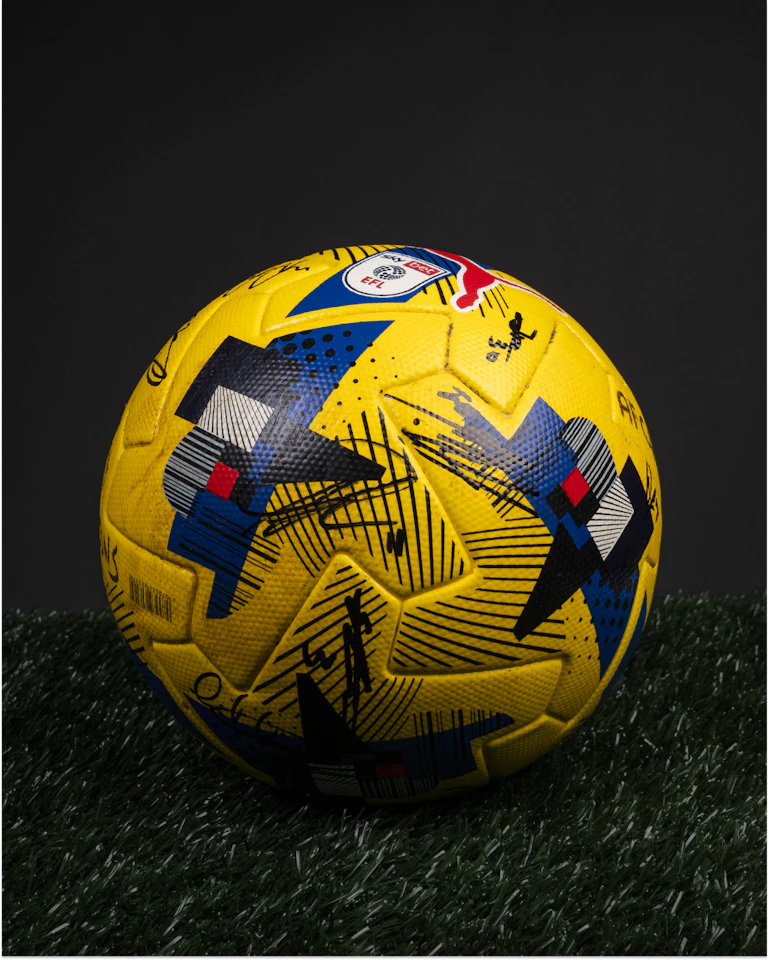 Squad Signed Yellow EFL Match Ball | MatchWornShirt