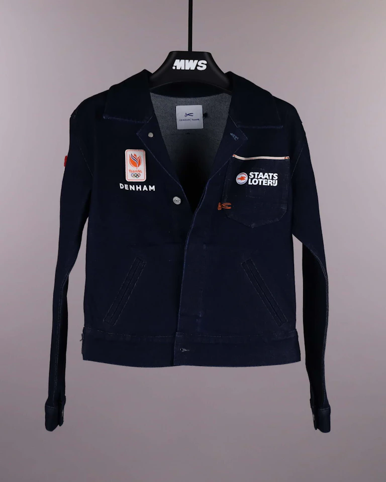 Joy Beune | TeamNL Ceremony Worn Denim Jacket | MatchWornShirt