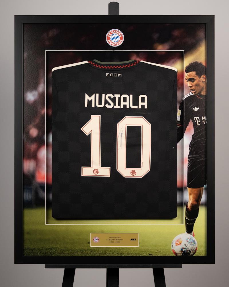 Jamal Musiala | Framed Signed Third Shirt | MatchWornShirt